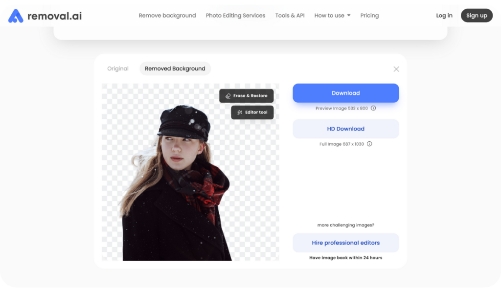 How to Remove Background Around Hair - Removal.AI